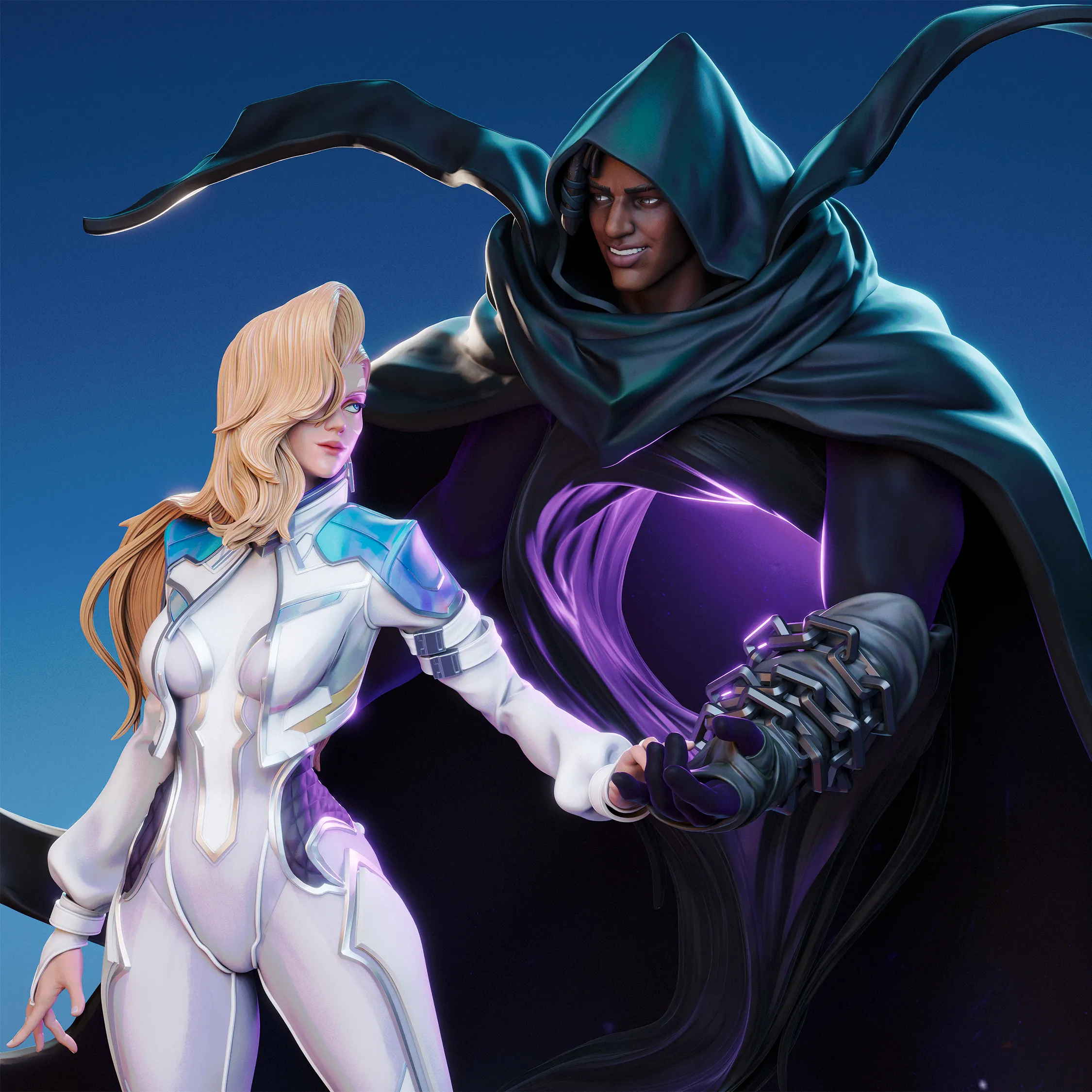 1:12 Light and Dark | Resin Garage Kit Figure Comic Game Fan Art | CA ...