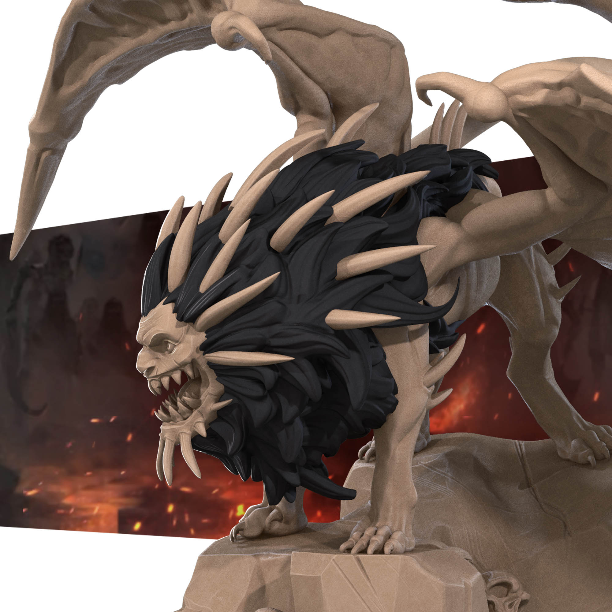 Manticore | D&D TTRPG Miniature | Bite the Bullet Miniature Tattles ...