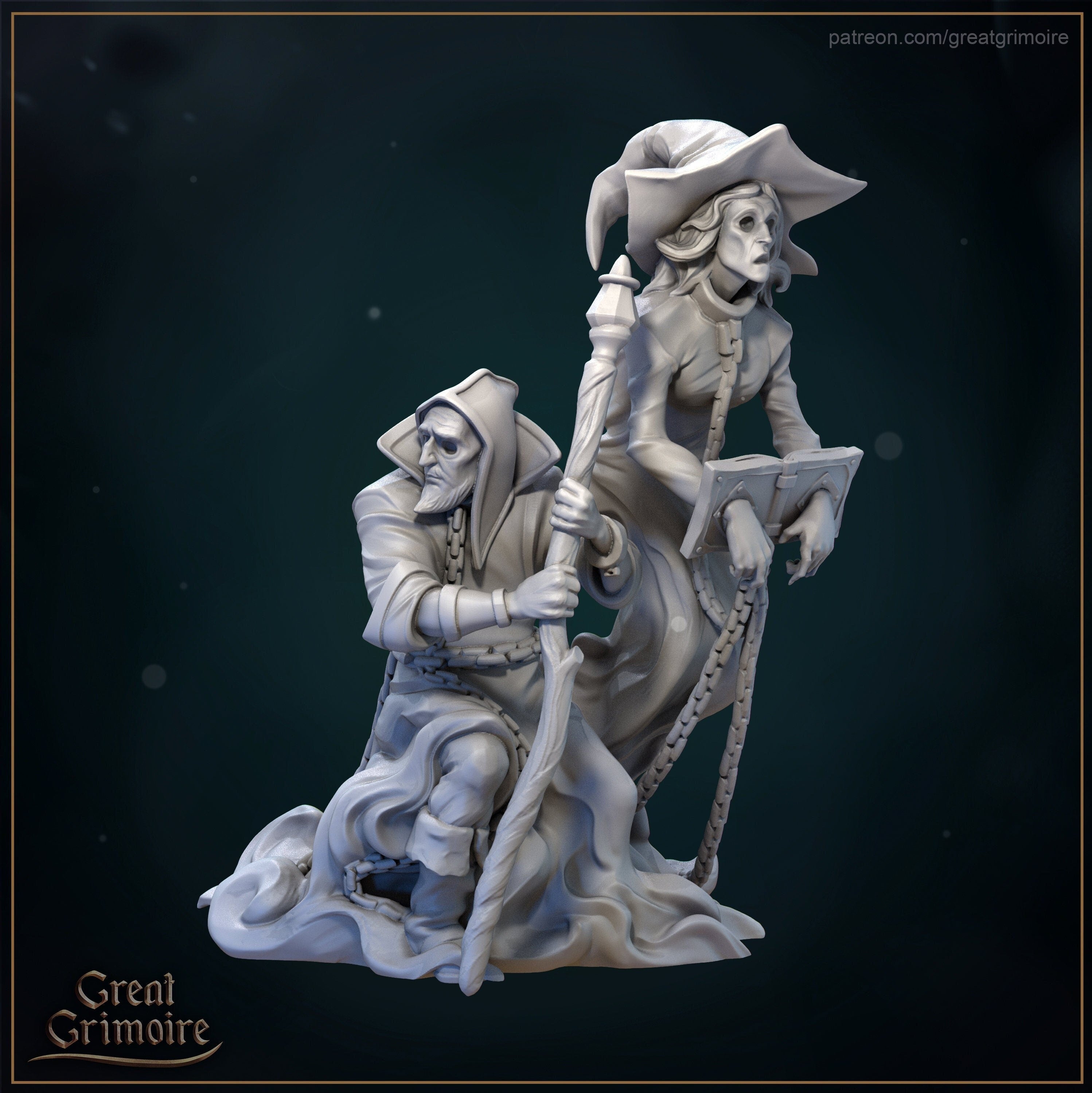 Two Ghost Mages | Lodge of the Dark Arts | Tabletop Gaming Miniature ...