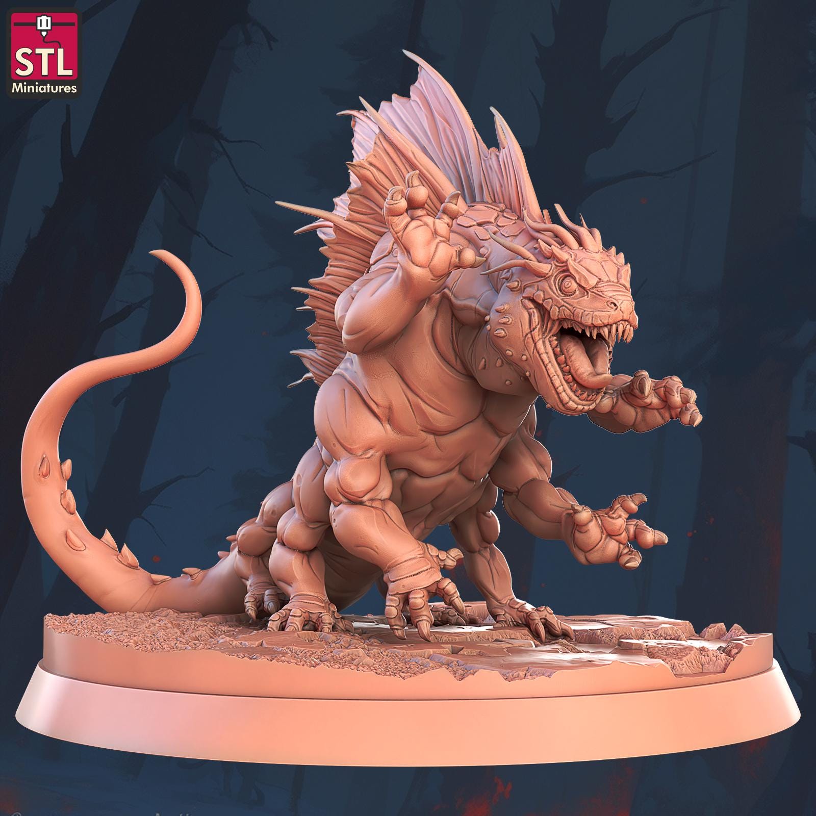 Basilisk Monster | Tabletop Scale | D&D TTRPG Miniature | STL ...